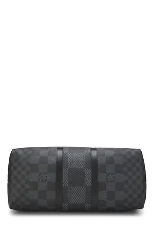 LOUIS VUITTON Damier Graphite 3d Keepall Bandouliere 50 - Black