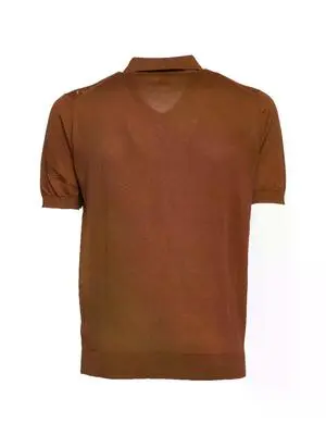 Fedeli Felipe Giza V-neck Textured T-shirt
