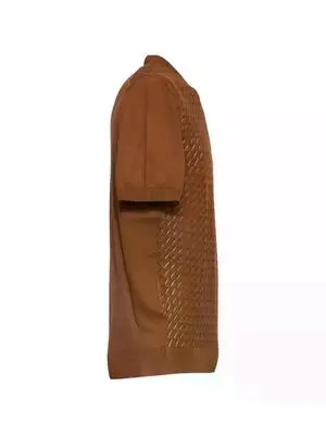 Fedeli Felipe Giza V-neck Textured T-shirt