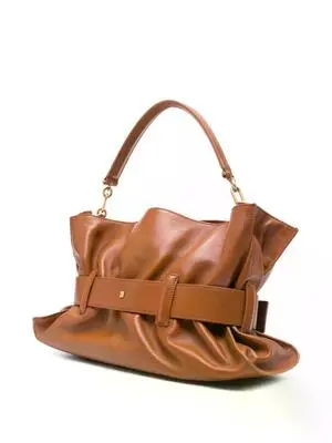Balmain Buckle-chain Tote Bag - Brown