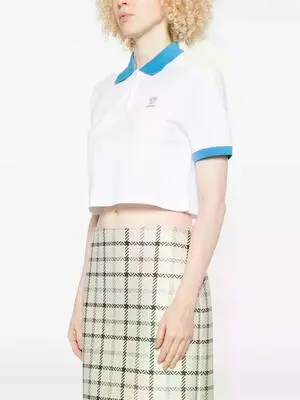 Versace Cropped Trimmed Polo Shirt