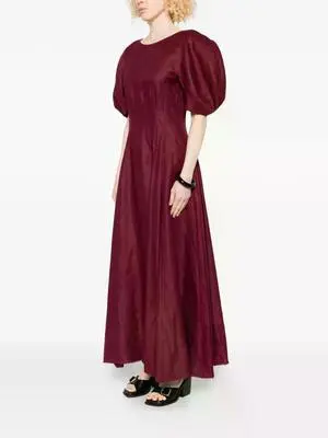 Gabriela Hearst Puff-sleeve Maxi Dress - Red