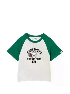 AAPE BY *A BATHING APE Logo-print Raglan Sleeve T-shirt - Grey