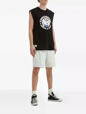 CHOCOOLATE Bear-motif Track Shorts - Grey
