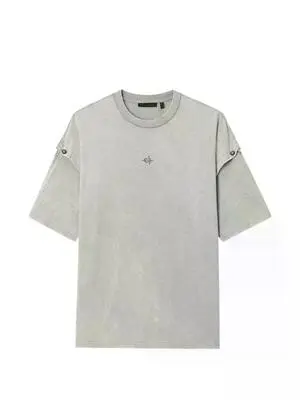 FIVE CM Embroidered-logo T-shirt - Grey