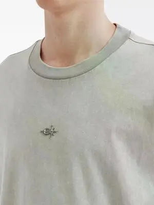 FIVE CM Embroidered-logo T-shirt - Grey