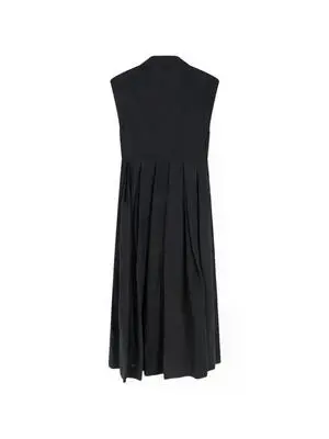 SEMICOUTURE Pleated Midi Dress - Black
