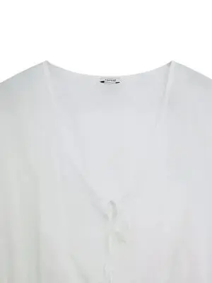 Aspesi Shirred Ruffle Trim Top