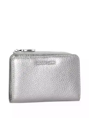 COCCINELLE Metallic Zip Wallet - Silver