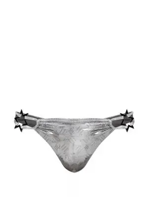 MISBHV Star Appliqué Bikini Bottom Silver