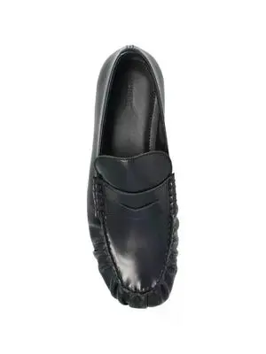 ALOHAS Aven Ruched Leather Loafers