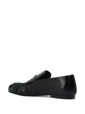 ALOHAS Aven Ruched Leather Loafers