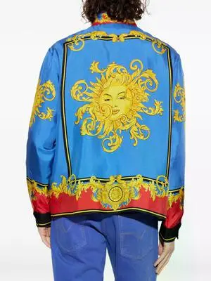 Versace Sun-print Silk Shirt