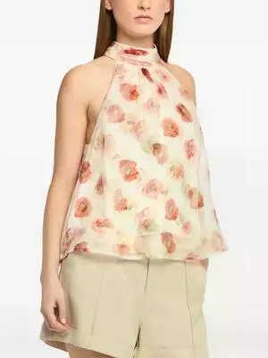 Cinq À Sept Floral Halterneck Blouse