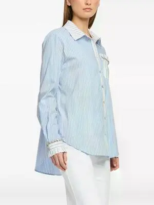 Cinq À Sept Dorsia Striped-embellished Shirt