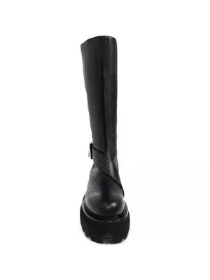 Alexander McQueen Buckle Platform Biker Boots