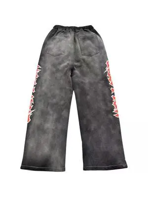 HELLSTAR Stadium Stars Shine Graffiti Black Track Pants