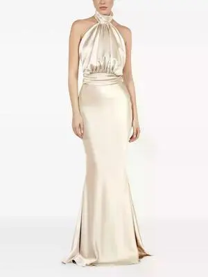 ALEXIA & ANTONIA Bias-cut Maxi Skirt