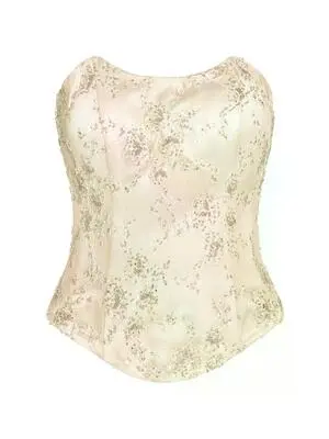 ALEXIA & ANTONIA Embellished Top - Neutrals