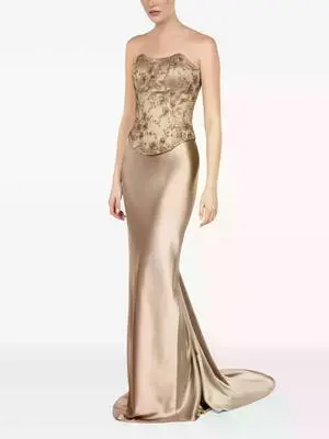 ALEXIA & ANTONIA Bias-cut Maxi Skirt