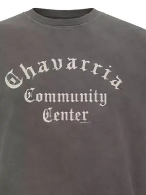 WILLY CHAVARRIA Logo Round-neck T-shirt - Grey