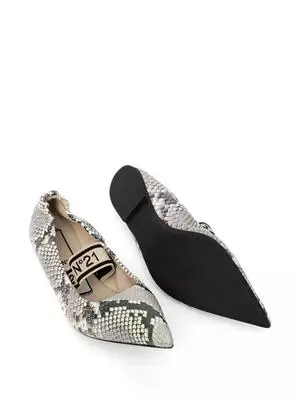 N°21 Pointed-toe Strap Pumps - Grey