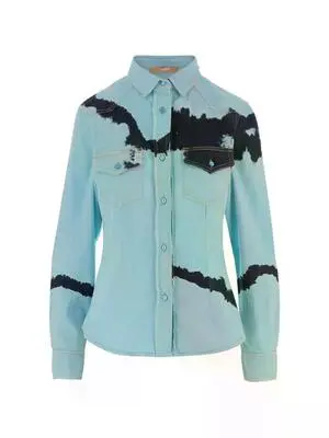 DON'T @ ME Tie Dye Buttoned Shirt