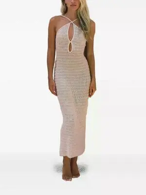 HONEST Anggun Halterneck Cut-out Midi Dress - Neutrals