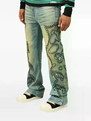 DUAA Rhinestone Print Jeans