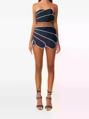 Azulu Sango Scalloped Shorts - Blue