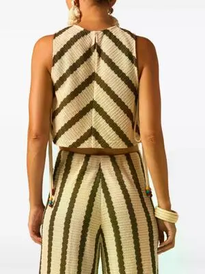JBQ Striped Cropped Top