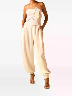 JBQ Gathered Ankle Trousers With Side Pockets