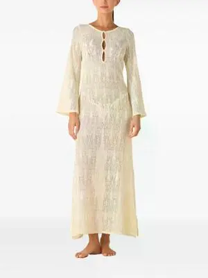 PALMACEA Long-sleeve Maxi Dress - Neutrals