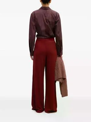 LESET Lauren Pleated Wide-leg Trousers