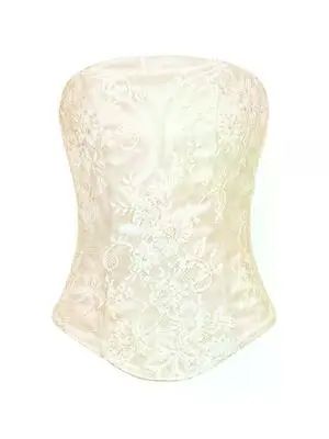 ALEXIA & ANTONIA Embellished Lace Corset - Neutrals