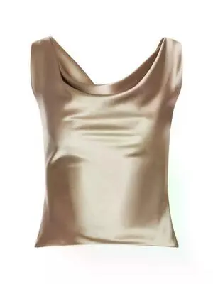ALEXIA & ANTONIA Cowl-neck Blouse - Neutrals