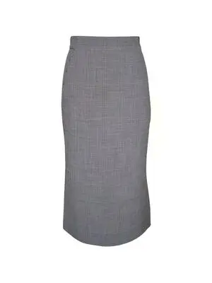 Akris Checked Midi Skirt