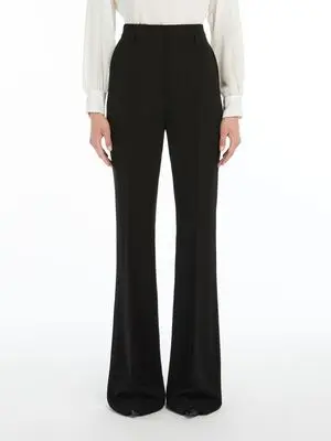 Max Mara Flared Cady Trousers - Black