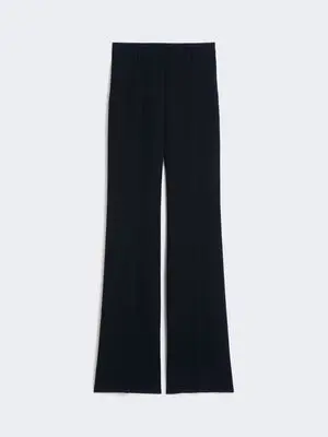 Max Mara Flared Cady Trousers - Navy