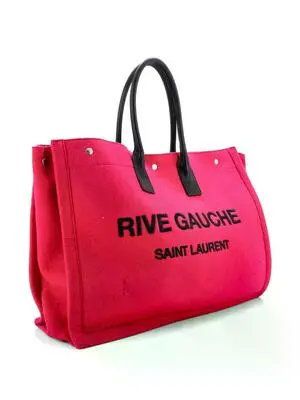 Saint Laurent Rive Gauche Shopper Large Tote Bag - Pink