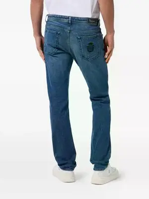 BILLIONAIRE Straight Jeans With Leather Details