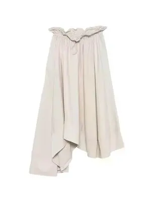 ISABELLE BLANCHE Drawstring Asymmetric Midi Skirt
