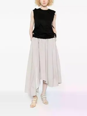 ISABELLE BLANCHE Drawstring Asymmetric Midi Skirt