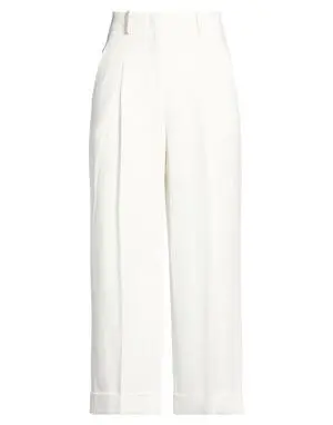 Peserico Viscose Linen Straight-leg Pants - White