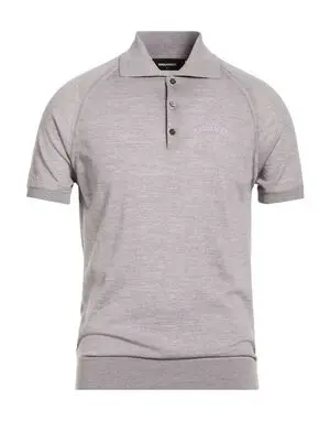 Dsquared2 Virgin Wool Mélange Polo Sweater - Grey