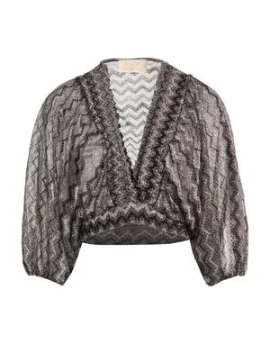 KAOS Knitted Metallic Crop Top