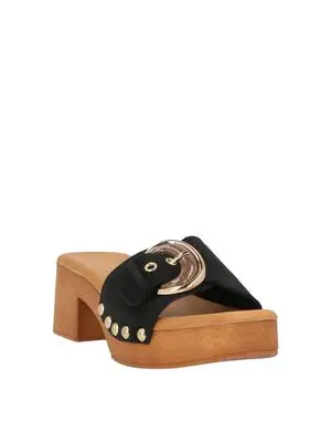 NILA & NILA Suede Slide Sandals With Buckle Fastening