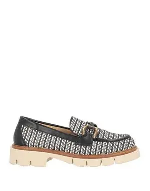 NILA & NILA Loafers With Faux Raffia And Embellishments - Black