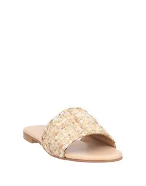 NILA & NILA Multicolor Tweed Slide Sandals