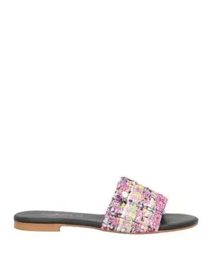 NILA & NILA Multicolor Tweed Slide Sandals